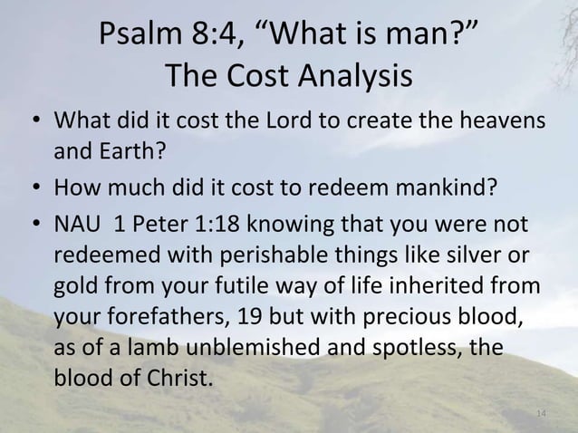 Psalm 8, What Is Man That God Cares For Him? What does it mean to be ...