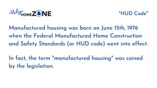What is Manufactured Housing Anyway? | PPT