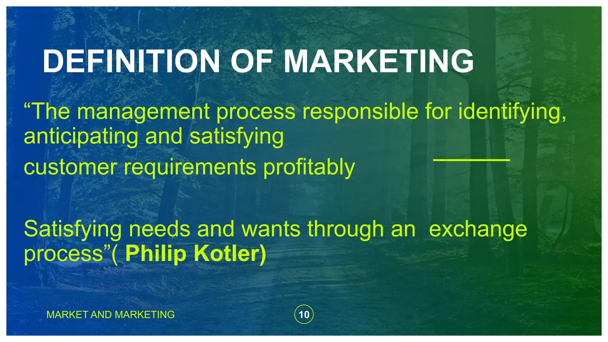 What is market and marketing | PPTX