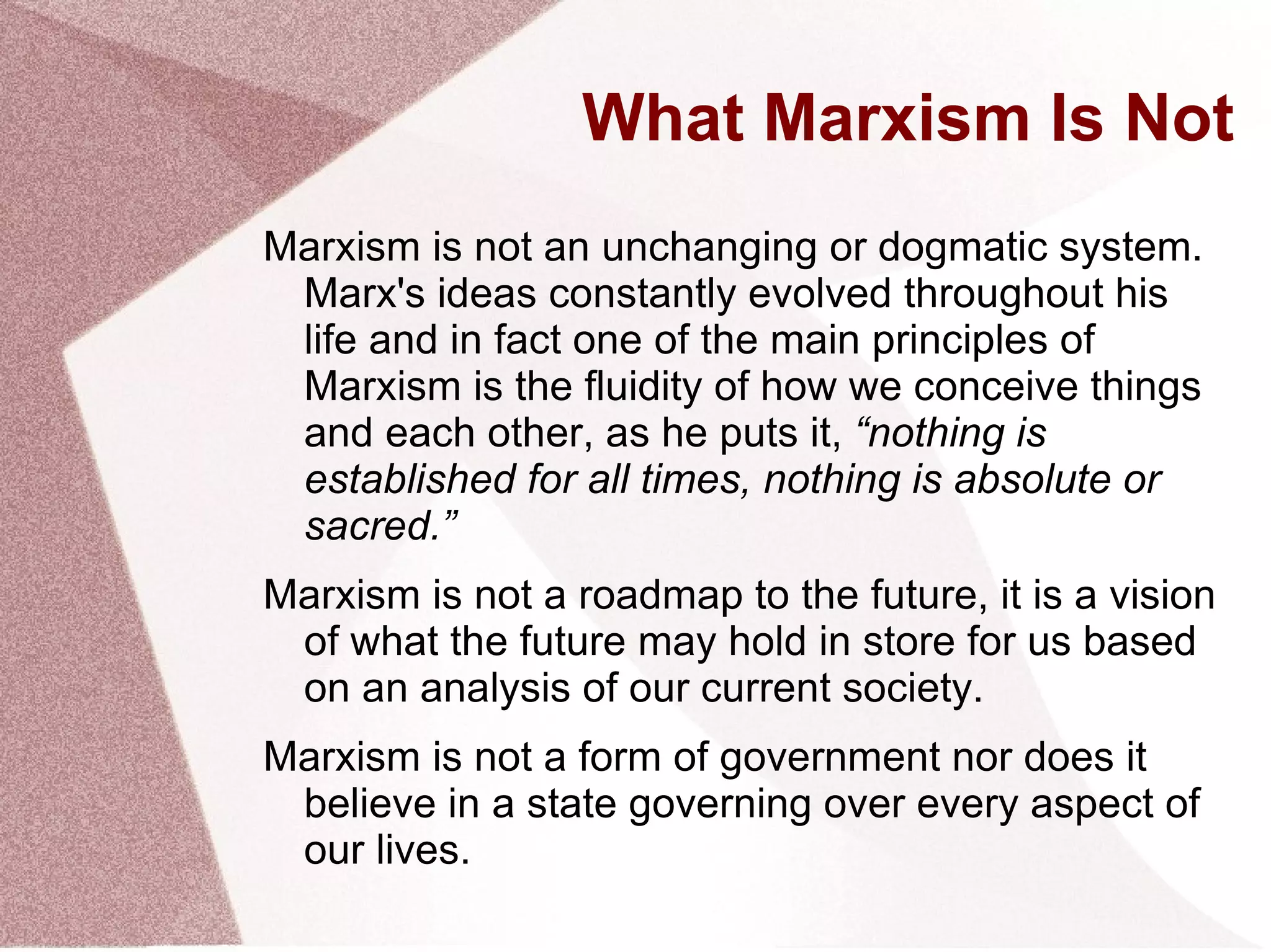 What Is Marxism? | ODP