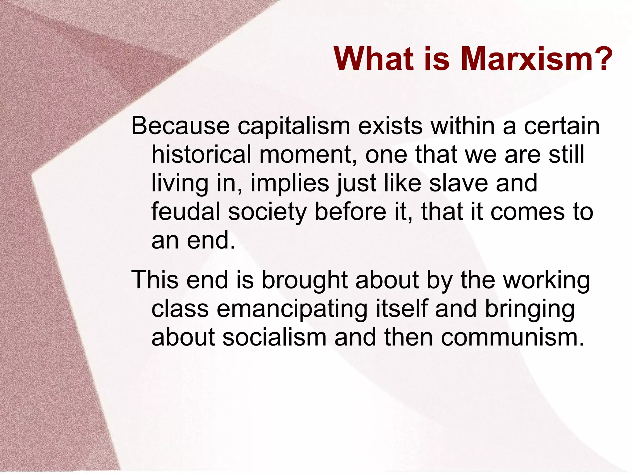 What Is Marxism? | ODP