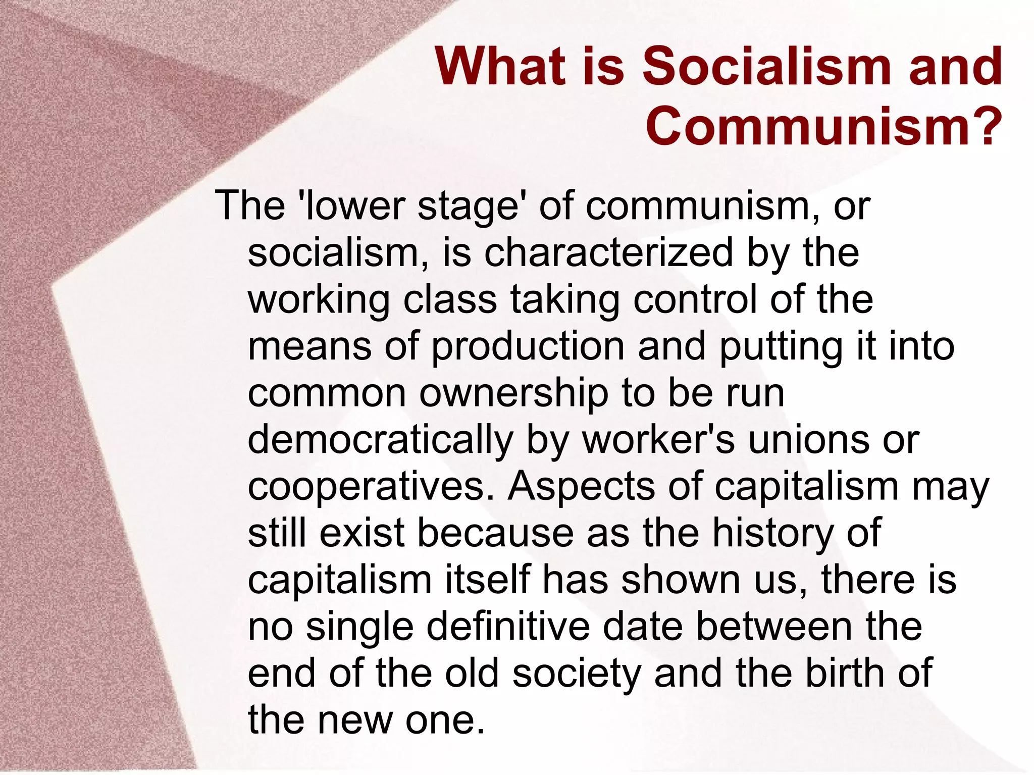What Is Marxism? | ODP