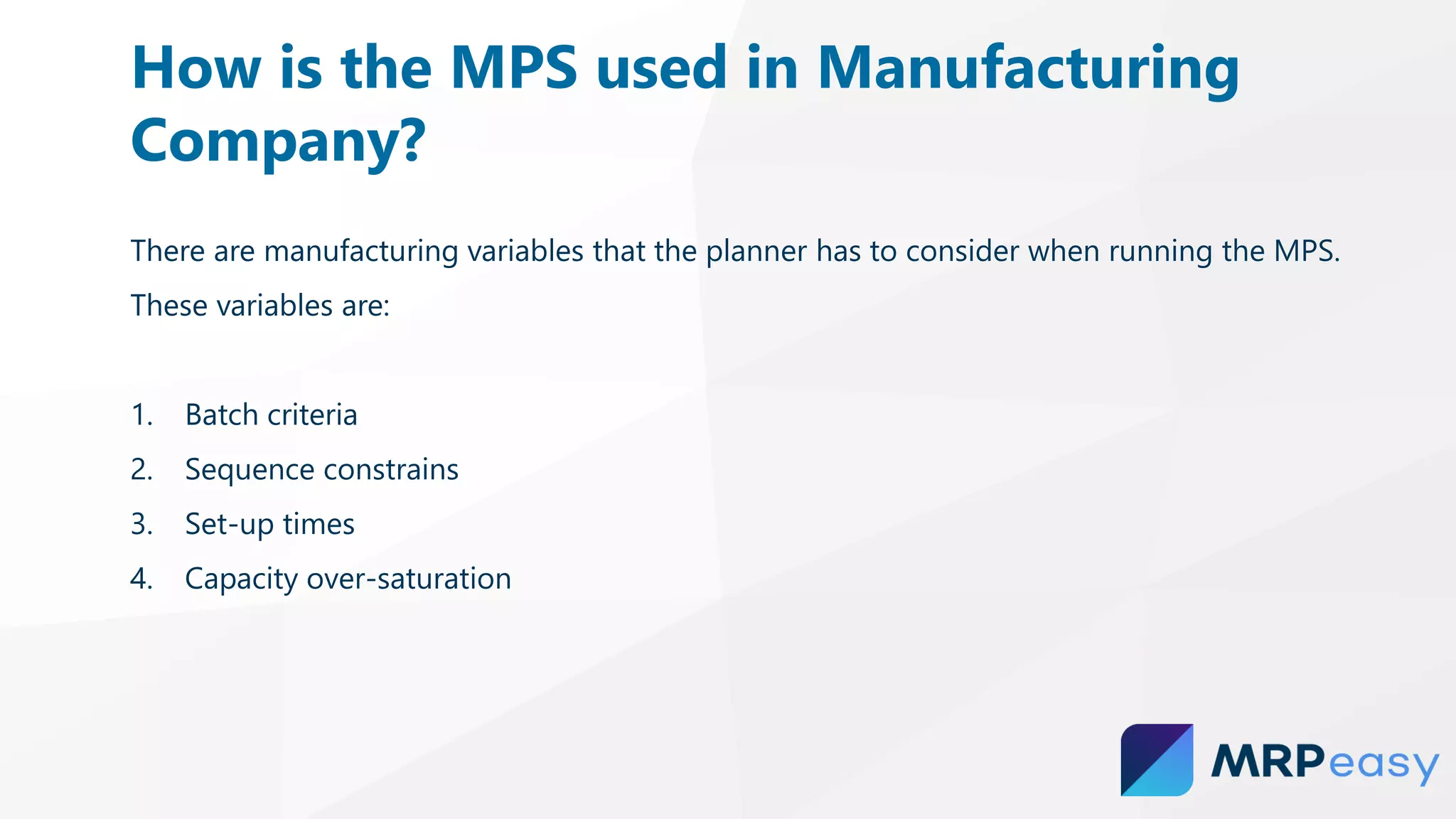What is master production schedule | PDF