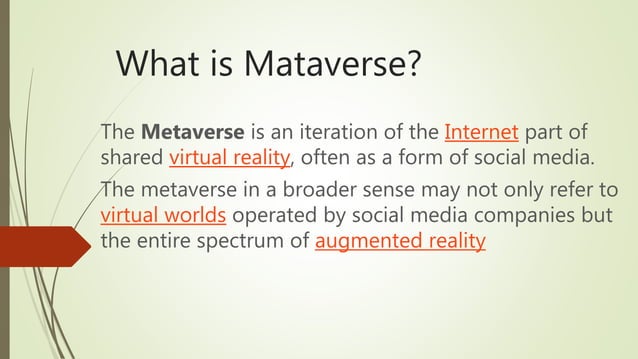 What is mataverse? | PPT