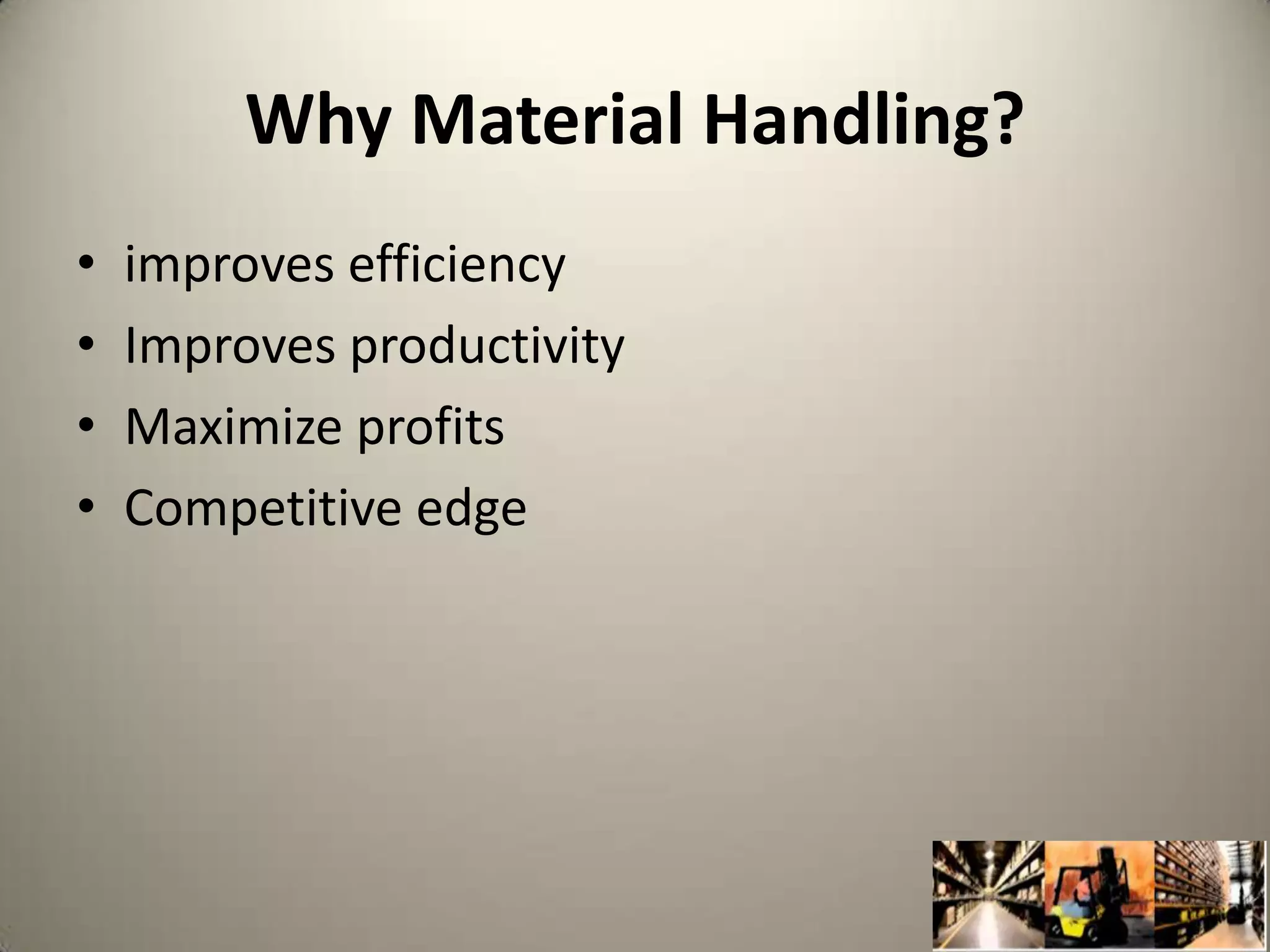 material handling equipment | PPTX