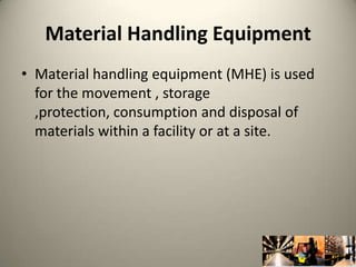 material handling equipment | PPTX