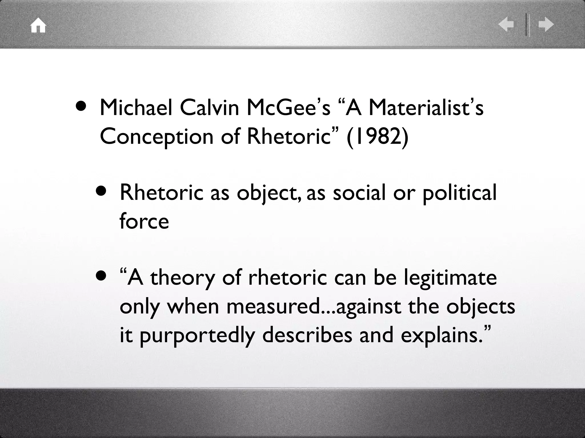 What is (Material) Rhetoric? | PPT