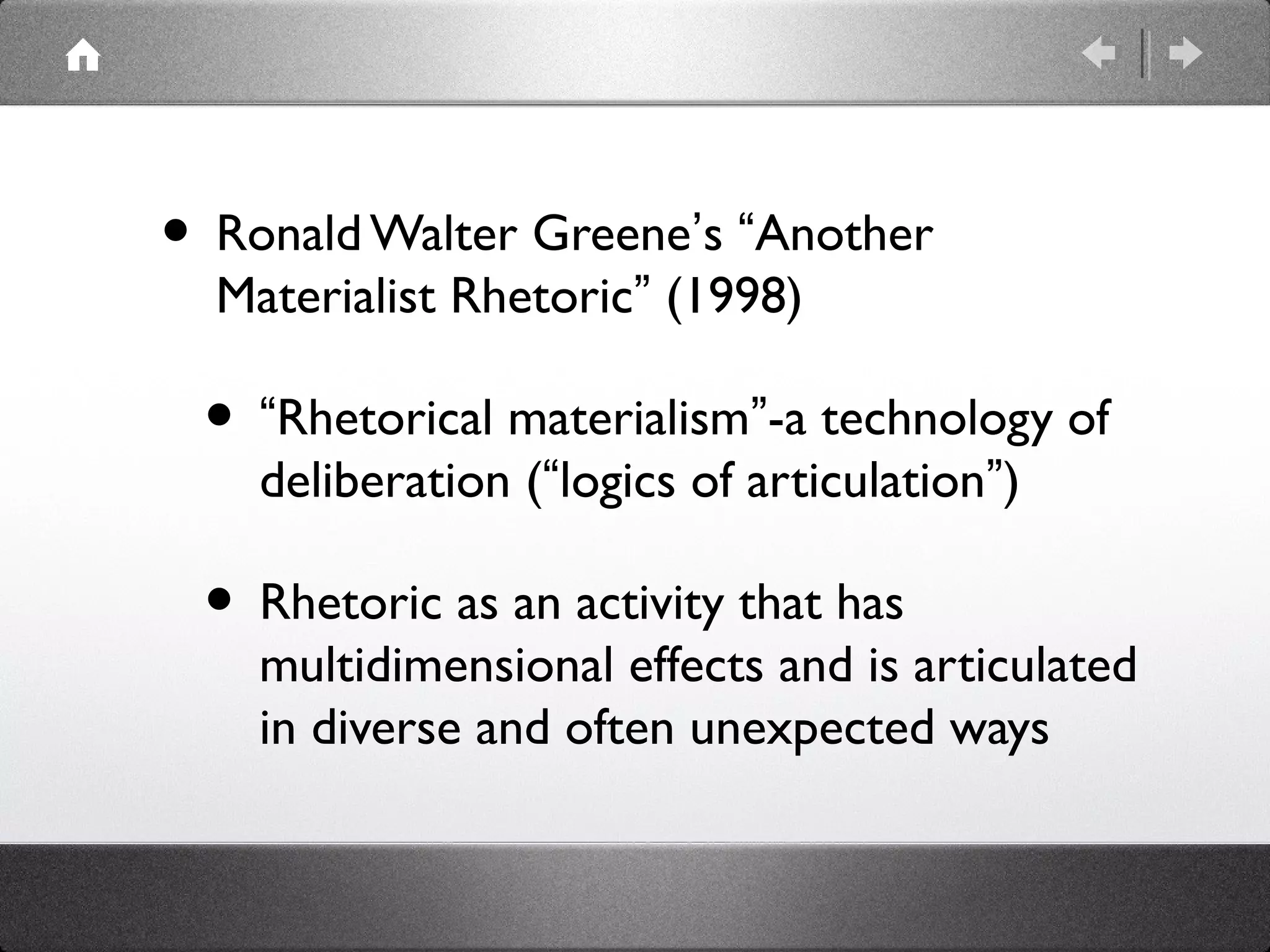 What is (Material) Rhetoric? | PPT