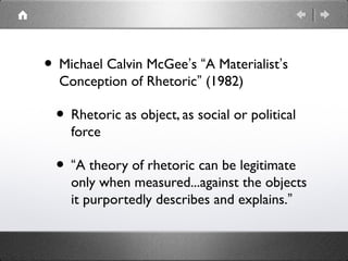 What is (Material) Rhetoric? | PPT