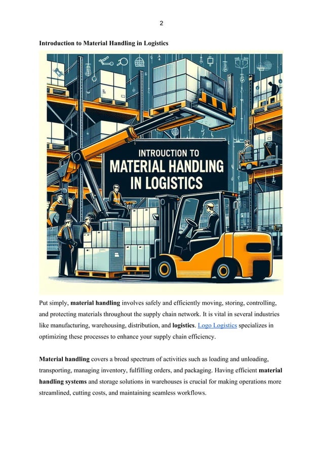 What Is Materials Handling? Logistics Glossary | PDF