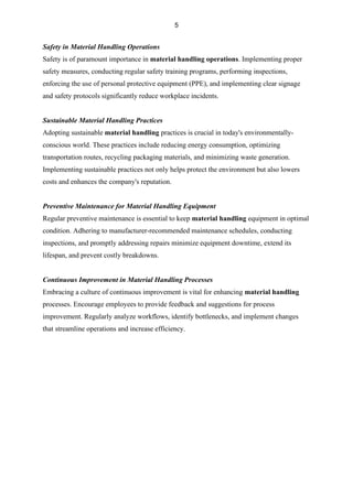 What Is Materials Handling? Logistics Glossary | PDF