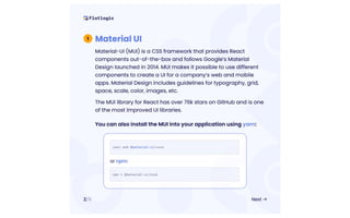 What is Material UI? | PPTX | Web Development | Internet