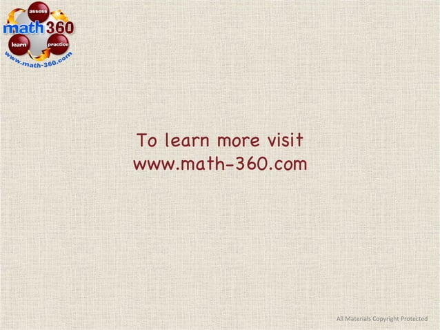 What is math 360 ? | PPT