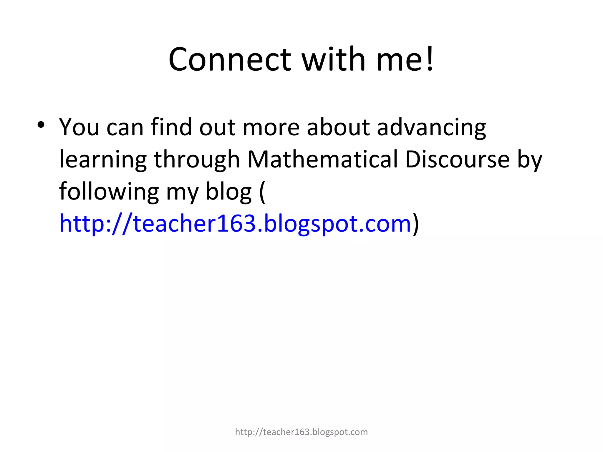 What is mathematical discourse | PPT