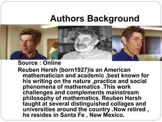 What is mathematics really | PPTX