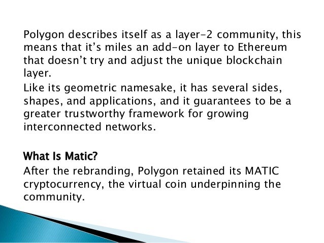 What Is MATIC? How To Buy MATIC In Canada? | PPT