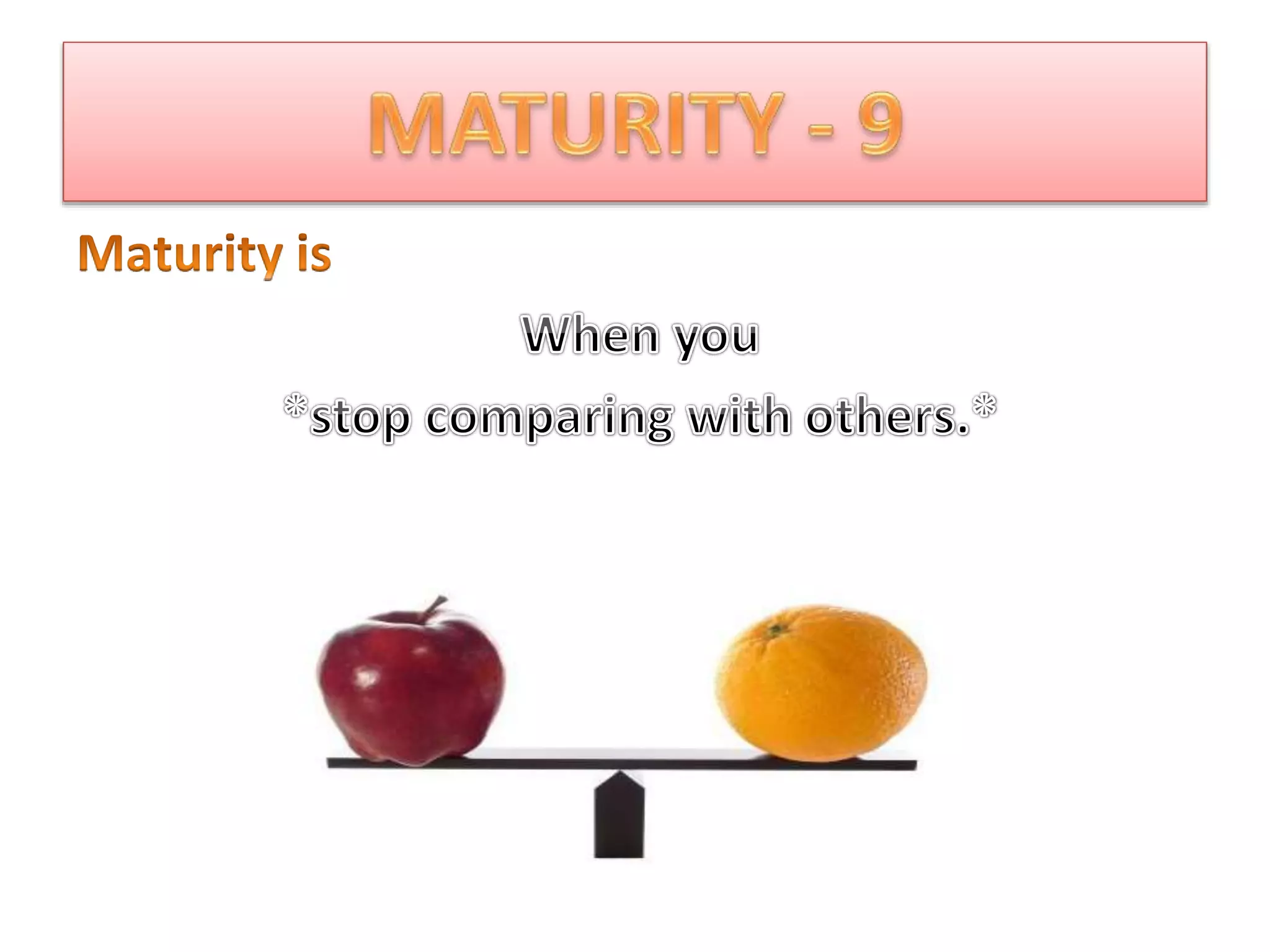 What is maturity | PPTX