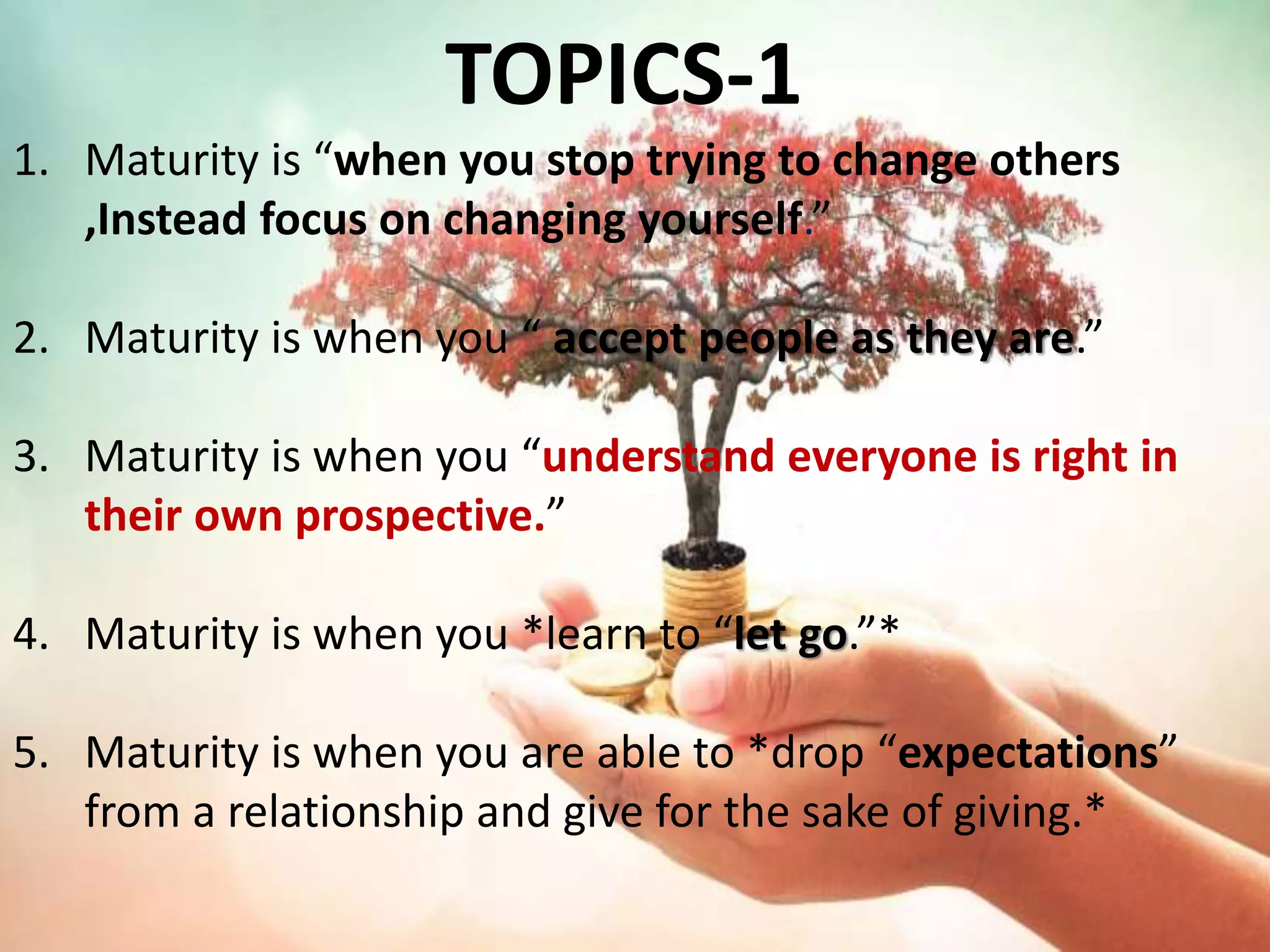 What is maturity | PPTX