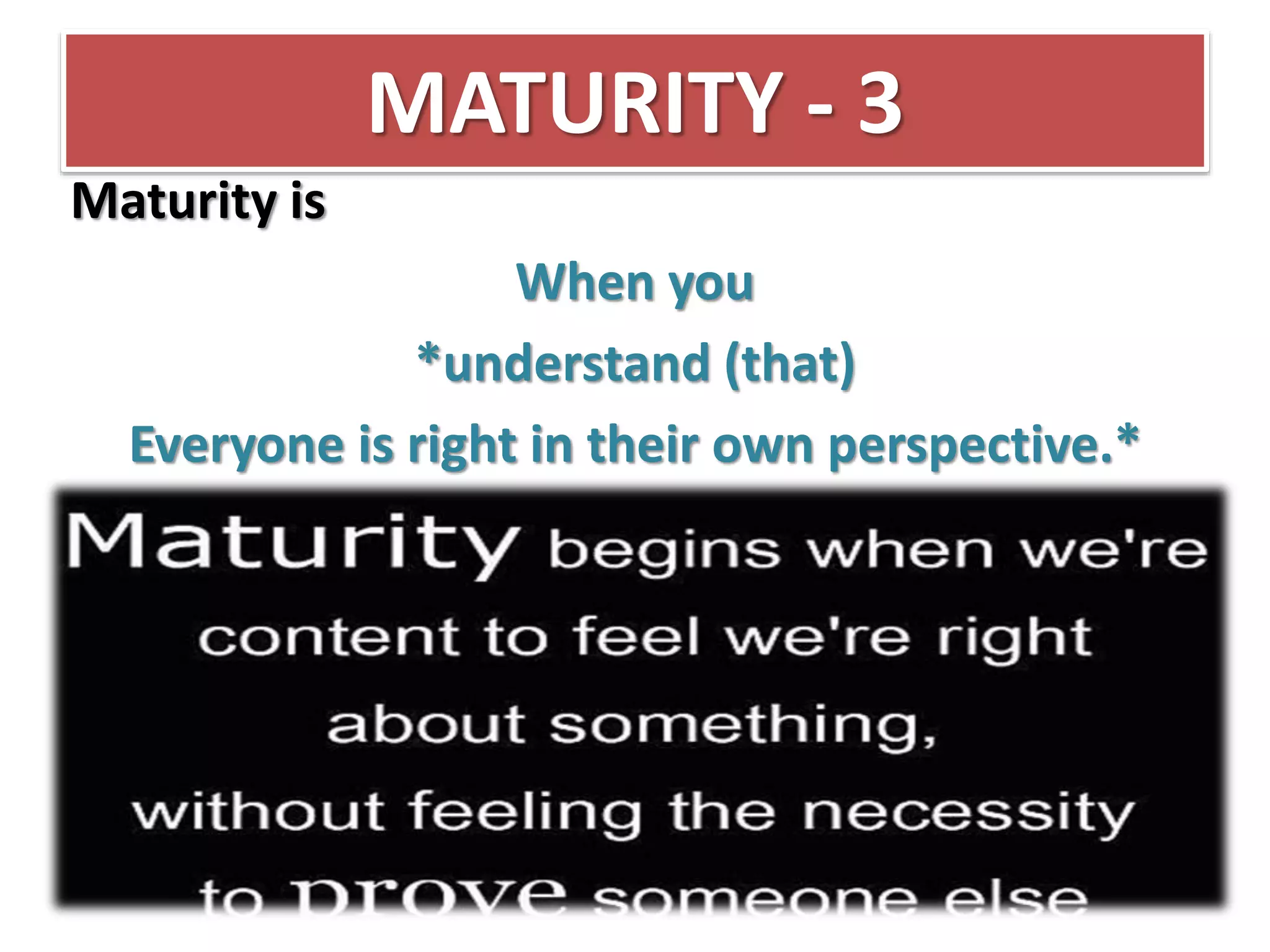 What is maturity | PPTX