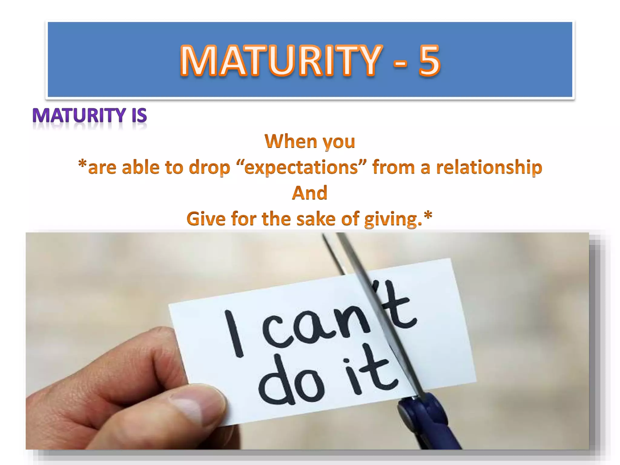 What is maturity | PPTX