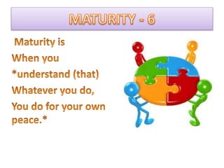 What is maturity | PPTX