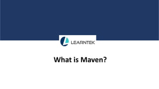 What is maven | PPTX | Programming Languages | Computing