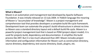 What is maven | PPTX | Programming Languages | Computing