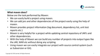 What is maven | PPTX | Programming Languages | Computing