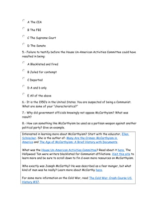 What is McCarthyism? And how did it happen? | DOC