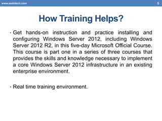 MCSA (Window Server 2012) Training Gurgaon | PPTX | Operating Systems ...