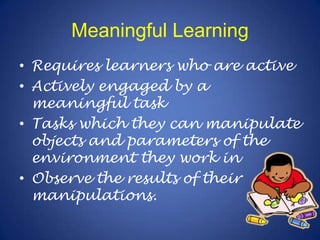 What is meaningful learning? | PPTX