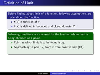 What is meaning of epsilon and delta in limits of a function by Arun ...