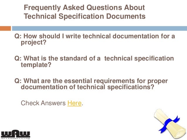 What is meant by technical specs or specifications
