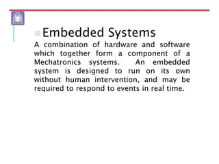 What is mechatronics ppt | PPT