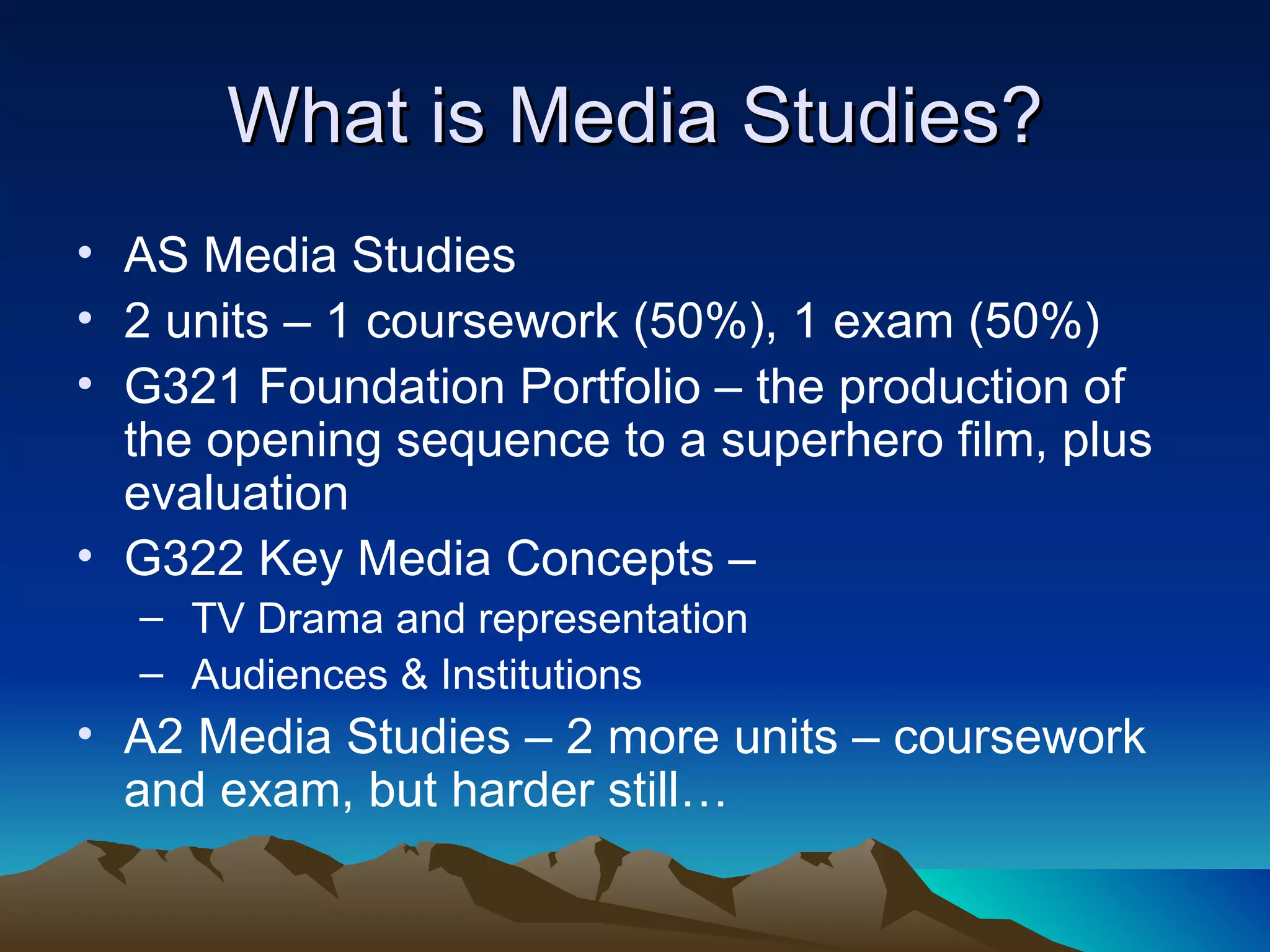 What is media studies | PPT