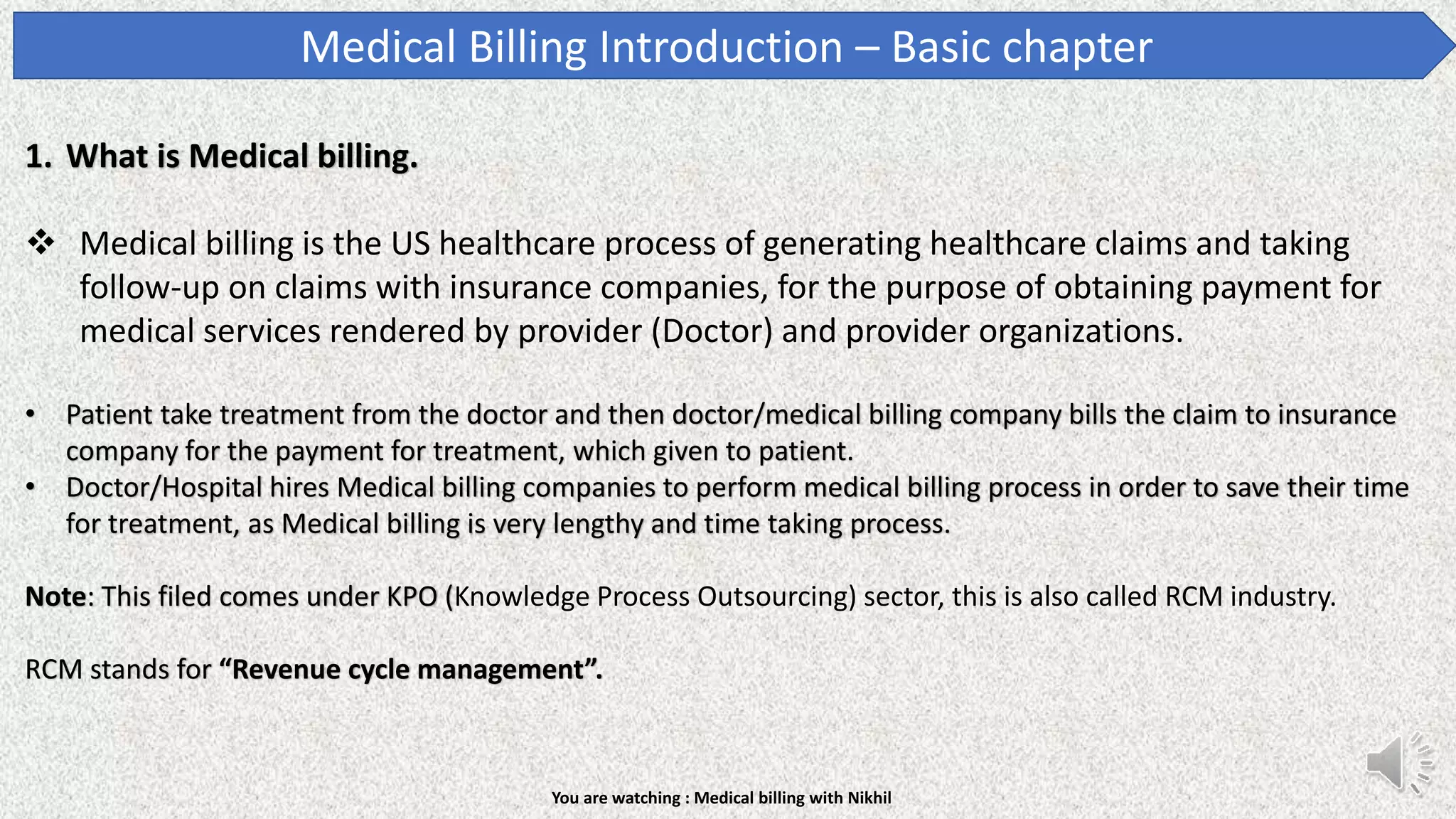 What is medical billing - Basic chapter (1).pptx