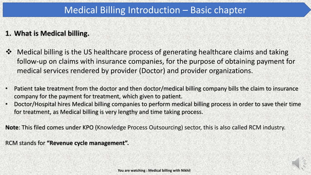 What is medical billing - Basic chapter (1).pptx