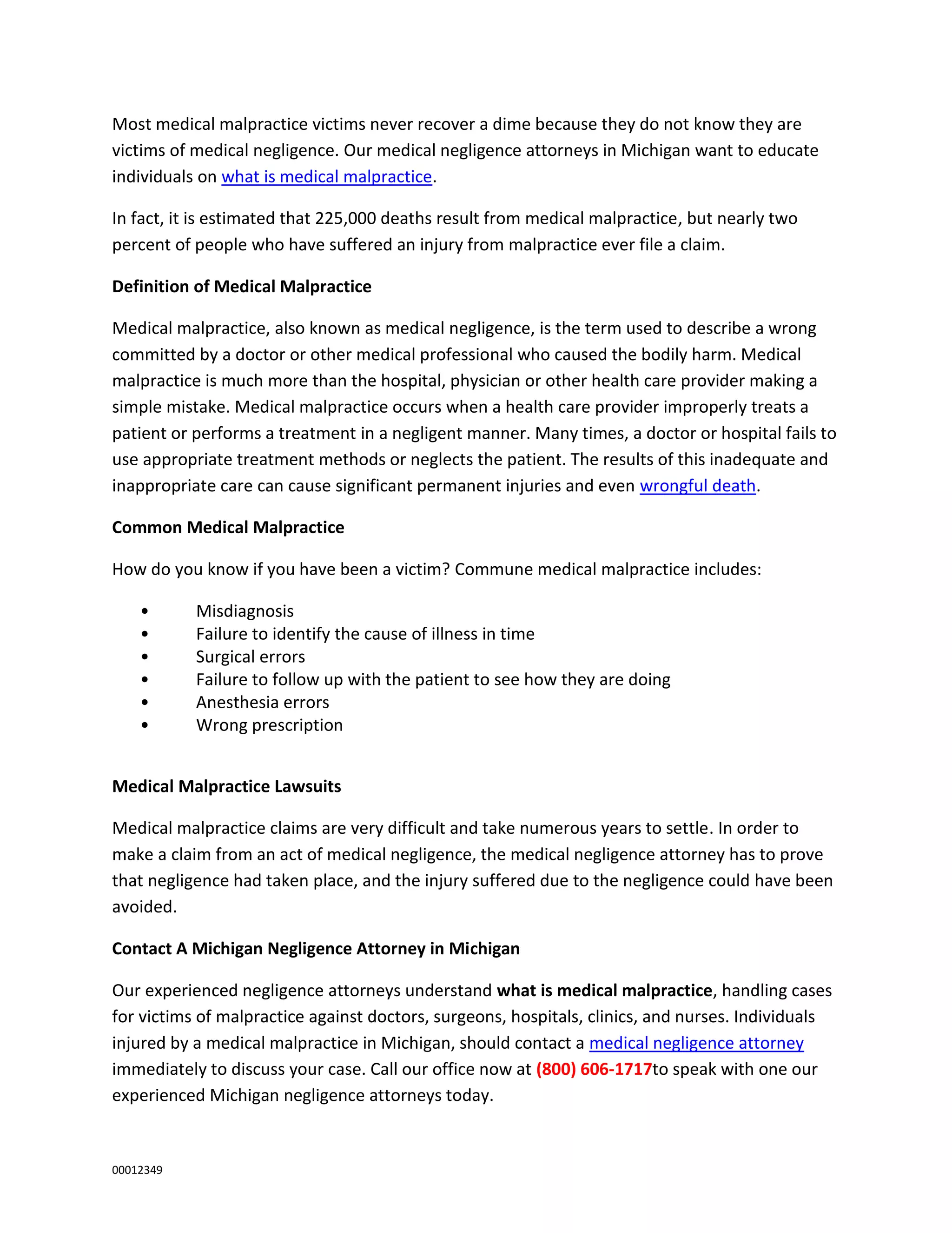 What Is Medical Malpractice | PDF