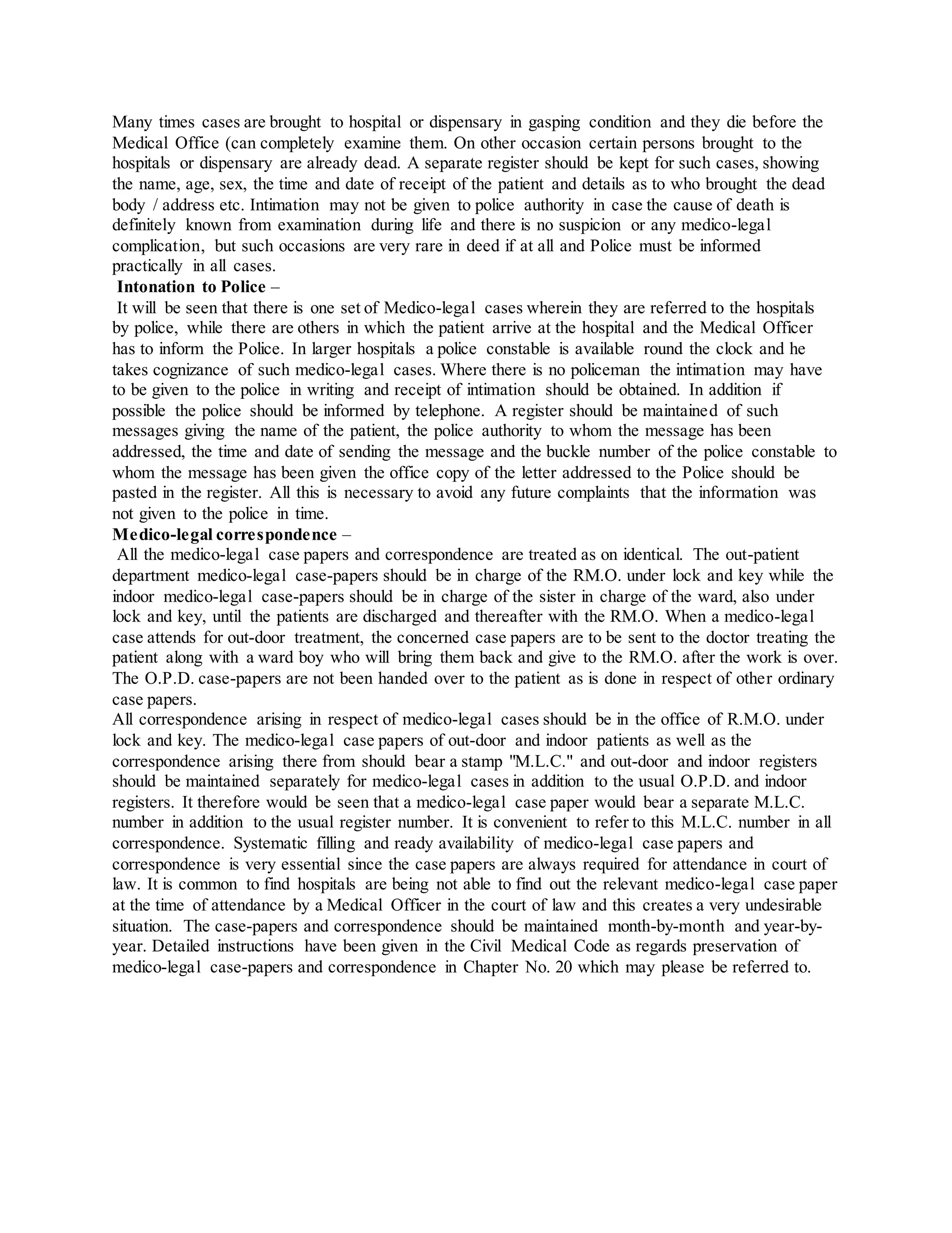 What is medico legal | DOCX