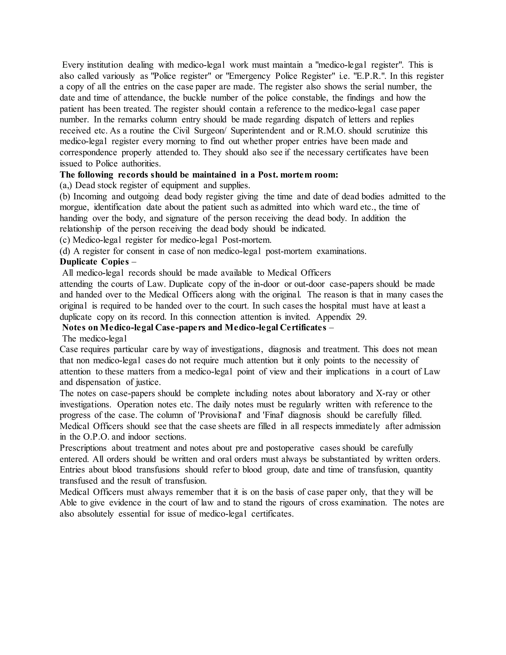 What is medico legal | DOCX