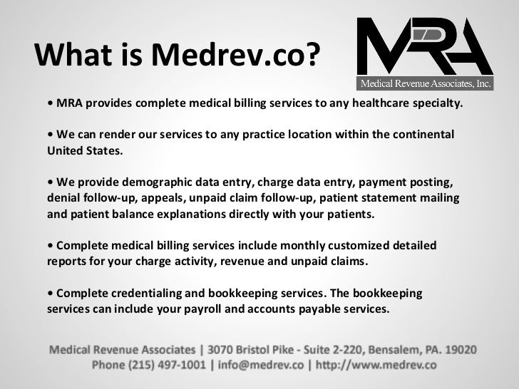 What is medrev.co (medical revenue associates, inc.)