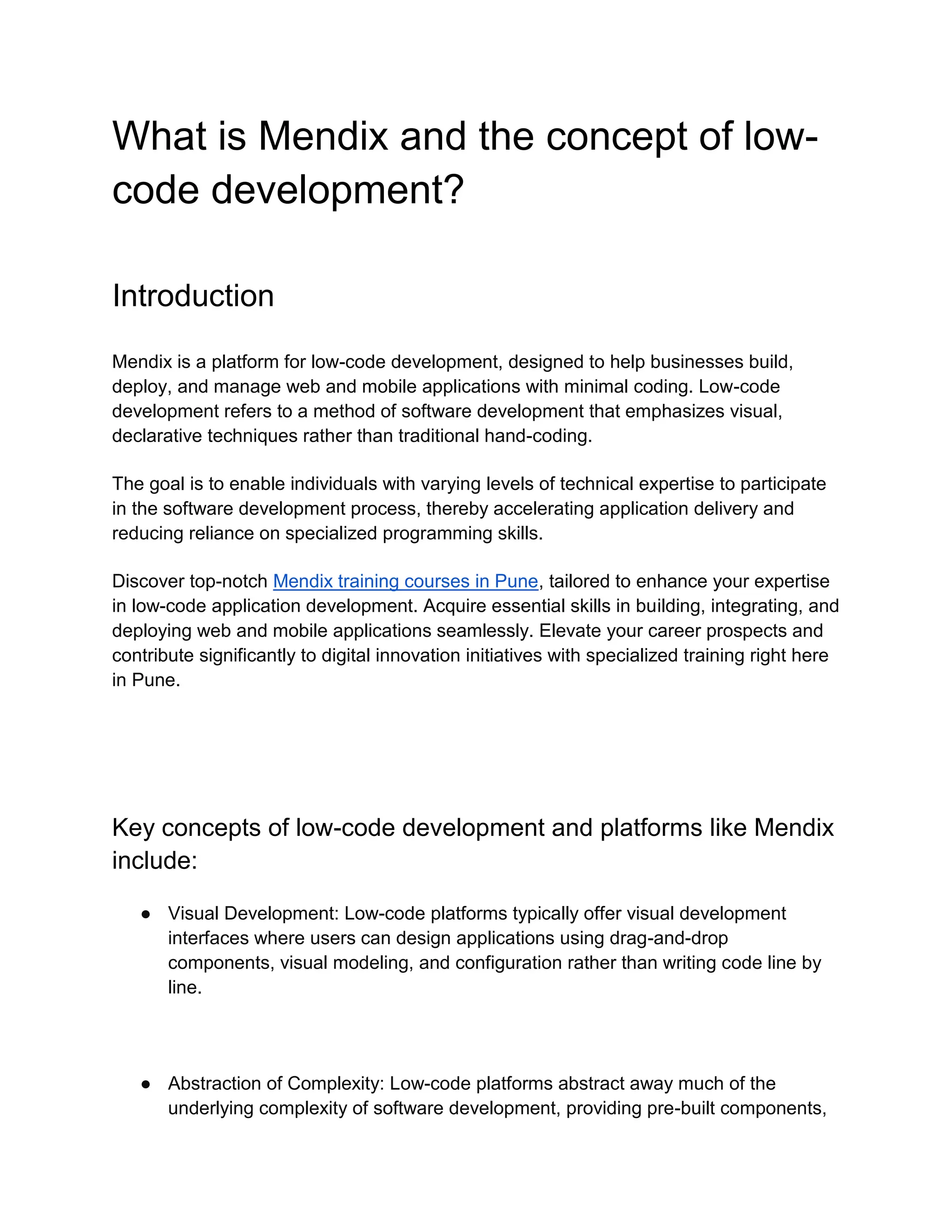 What is Mendix and the concept of low-code development.docx