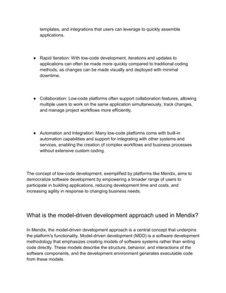 What is Mendix and the concept of low-code development.docx