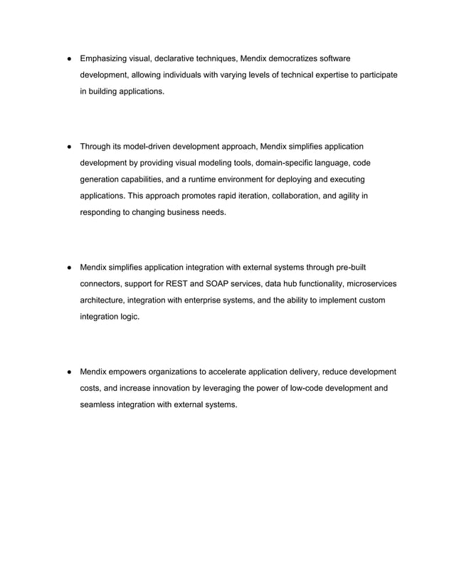 What is Mendix and the concept of low-code development.docx | Programming Languages | Computing