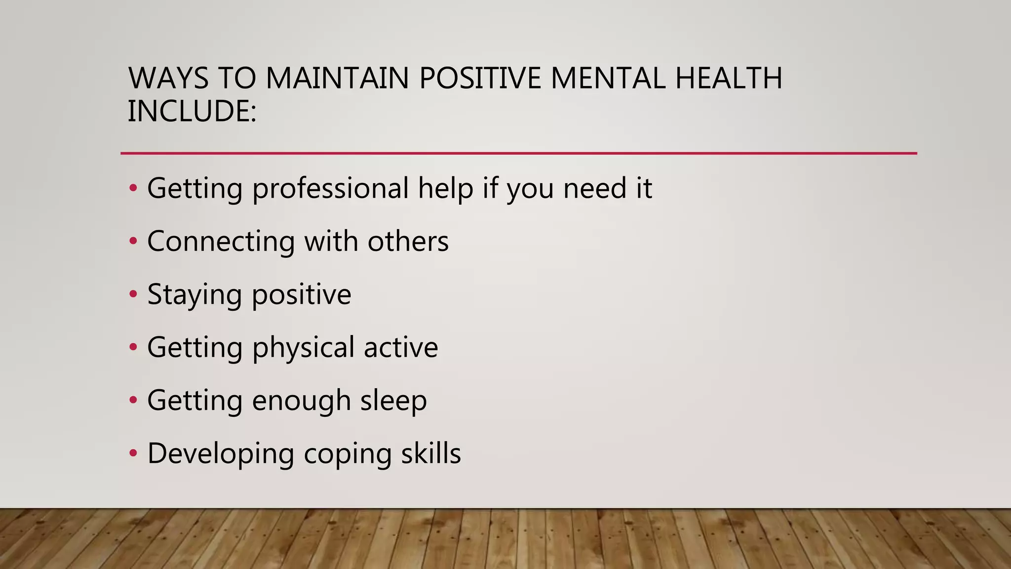 What is mental health grade 11 | PPTX