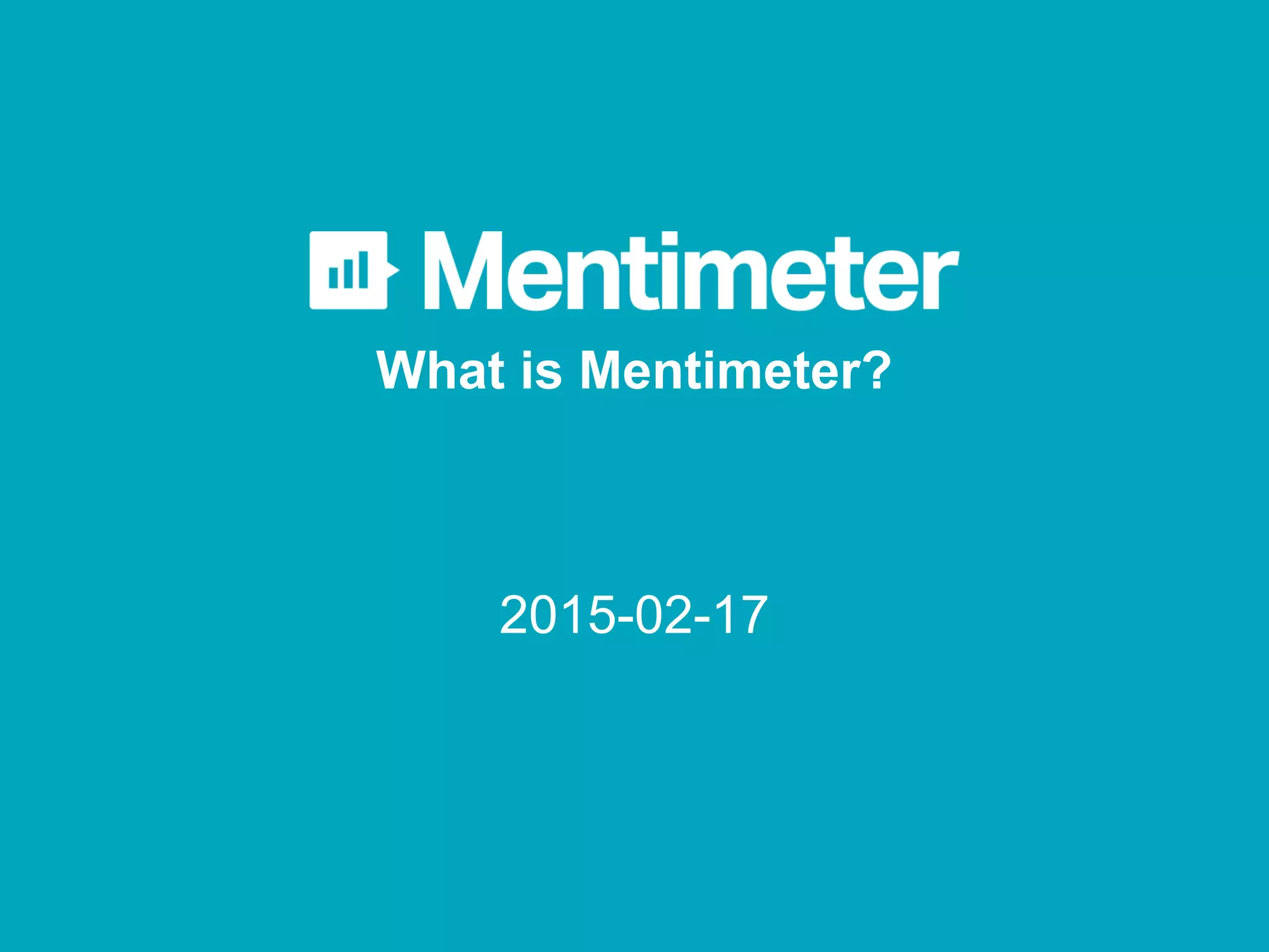 What is mentimeter | PDF
