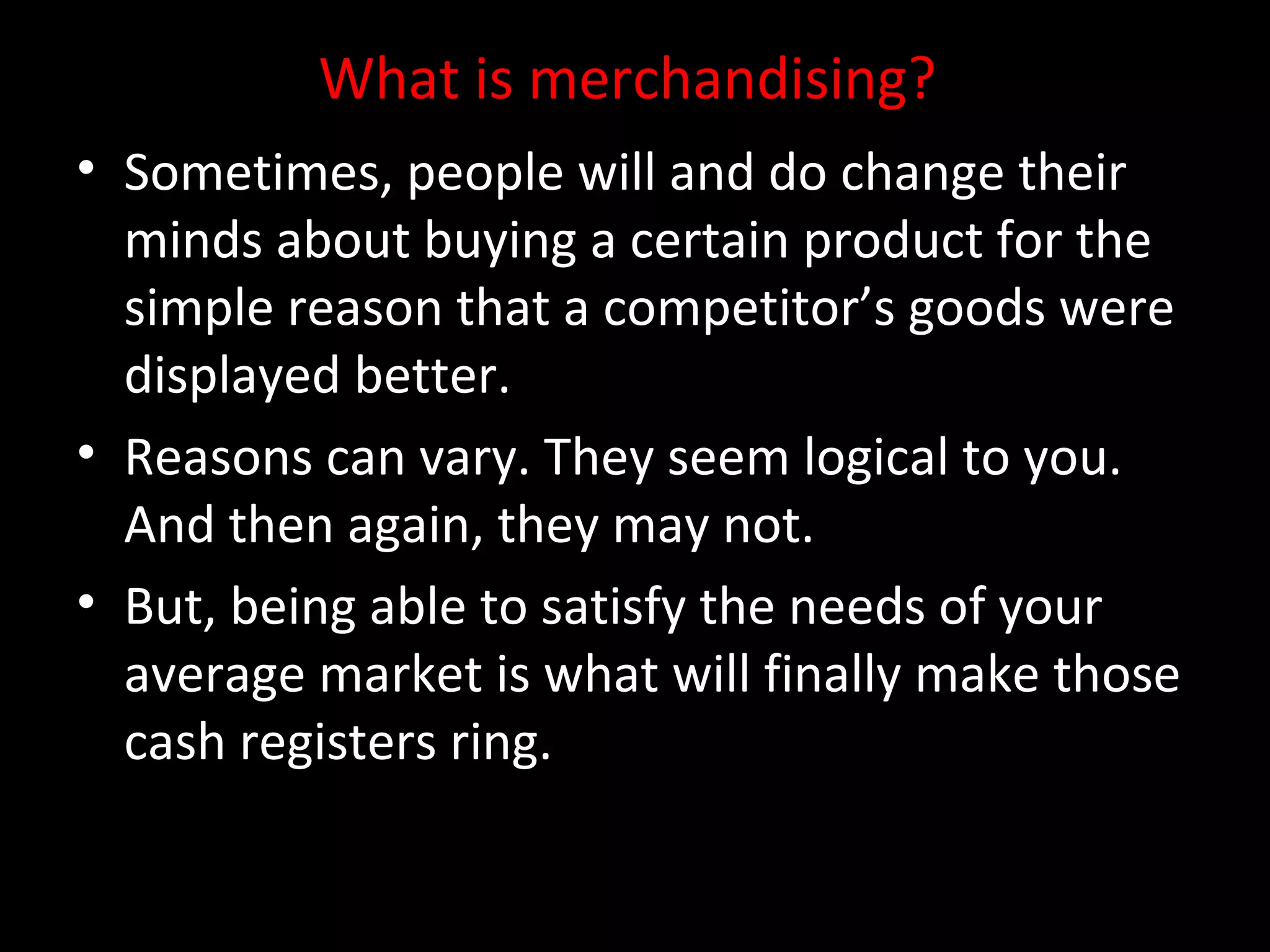 What is merchandising | PPT