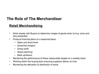 Merchandising and its role of merchandising | PPT