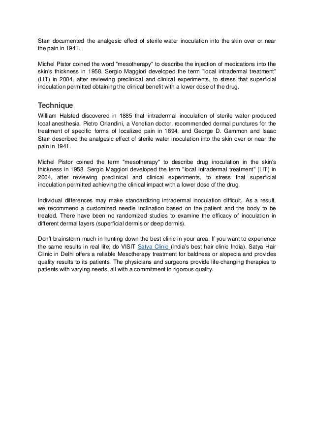 What is Mesotherapy.pptx | Skin and Dermatology | Diseases and Conditions