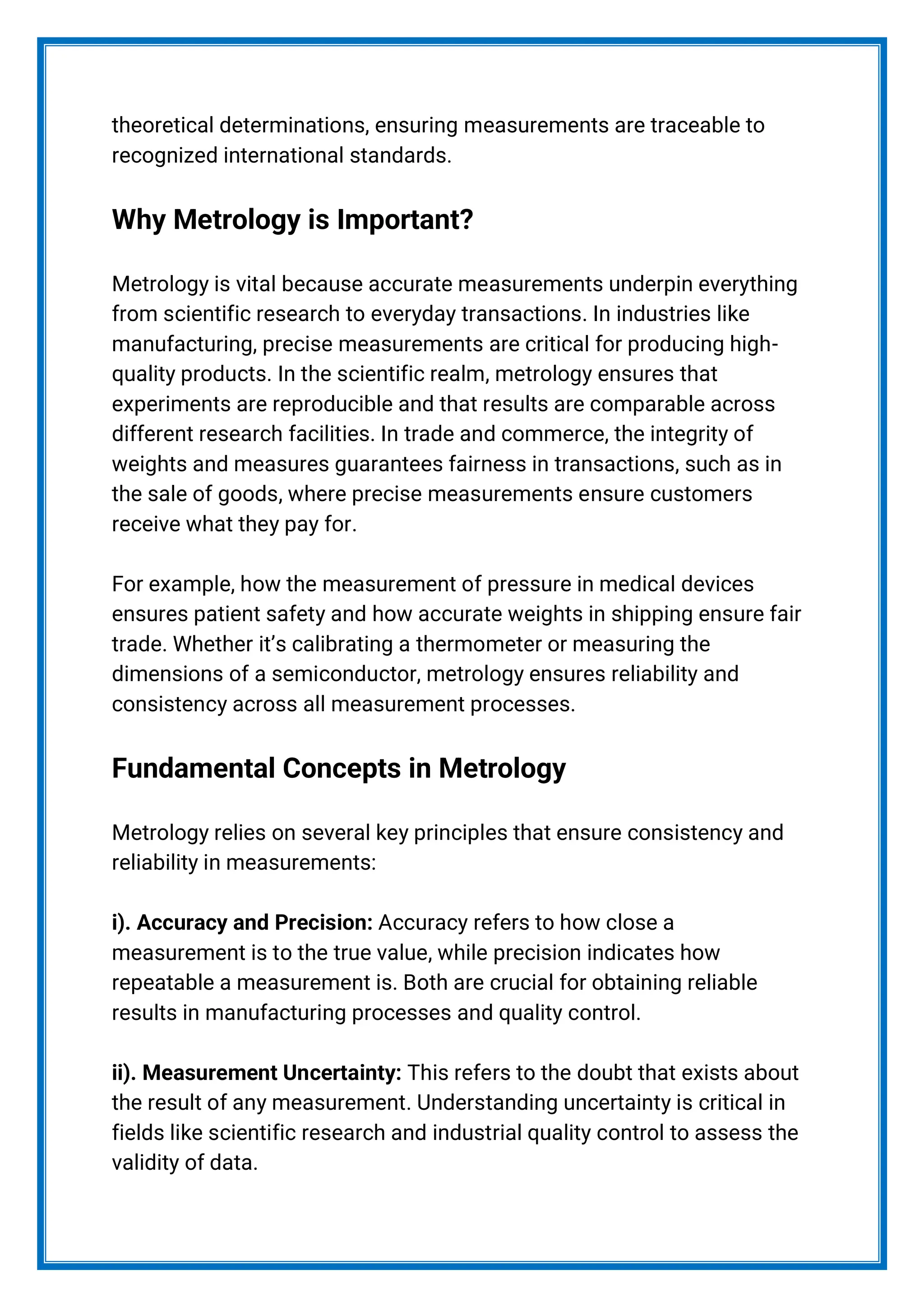 What is Metrology Importance, Types, Tools, and Applications | PDF